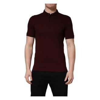 Dolce & Gabbana Homme, Tops, Brun, Taille: S Polo &agrave; manches courtes