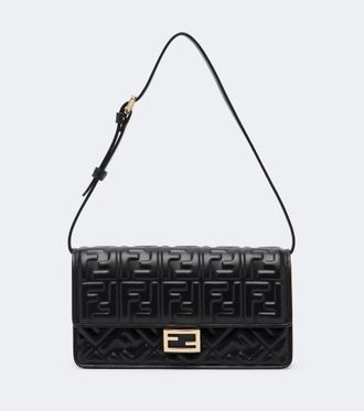 Fendi Portefeuille &agrave; cha&icirc;ne Tube FF en cuir