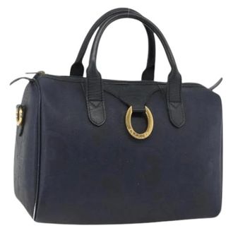 Dior Sac &agrave; main Pre-owned Vintage Trotter en toile - Femme - Pre-owned - Bleu - Taille: ONE Size
