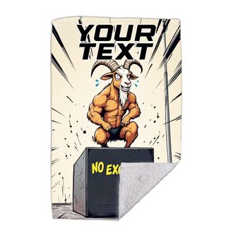 Malc & Andi Fitness Handtuch mit Namen mit Ziegen-Motiv 50x100 - Lustiges Sporthandtuch f&uuml;r Gym, Workout & Krafttraining - Baumwolle Trainingshandtuch, Fitnessstu