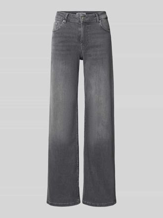 Review Wide-Leg-Jeans mit Stretch-Anteil und mittelhohem Bund