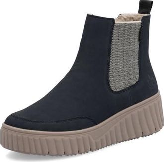 Rieker Bottines Chelsea N2553 pour femme - Semelle lâche, Bleu 14., 36 EU