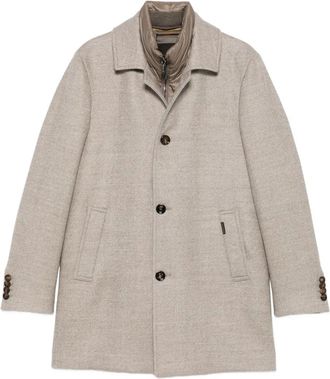 Moorer manteau en laine vierge - Tons neutres