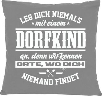 Spass Kostet Kissen mit Spruch und F&uuml;llung Dekokissen DORFKIND