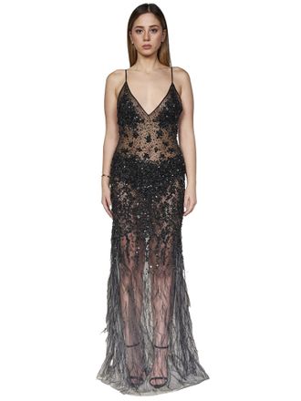 Room76 Womens Long Dress Black Polyamide