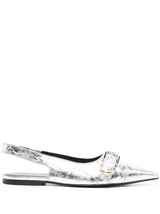 Givenchy ballerines Voyou &agrave; bride arri&egrave;re - Argent
