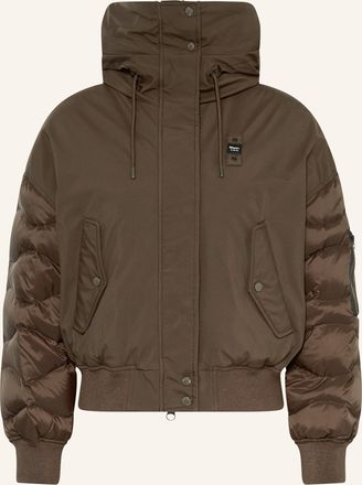 Blauer Daunenjacke Harley braun