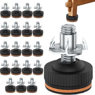 Generico Verstellbare Möbelstücke für Tischmöbel, 20 x verstellbare Gummipolster, Tischbeine, Nivellierfüße D