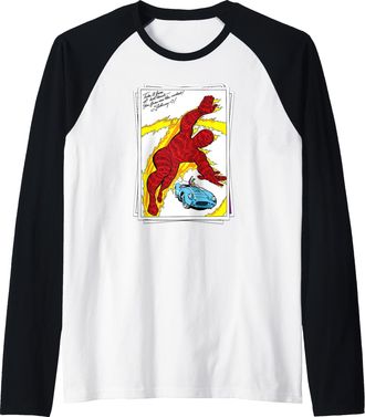 MARVEL Fantastic Four Human Torch Retro Vintage Photo Raglan