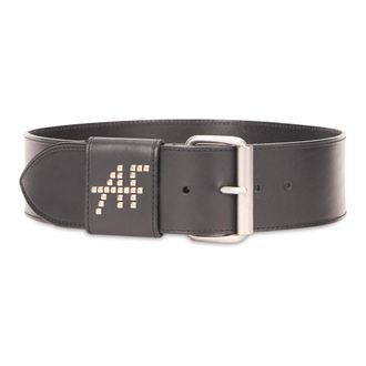 Alberta Ferretti Eleganter Lederg&uuml;rtel mit Schnalle - - Accessories - Damen - Schwarzk - S