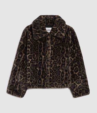 Apparis Manteau Elis Dark Leopard