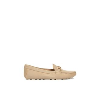 Kazar Beige Leder Mokassins mit Metallschnalle - - Shoes - Damen - Beige - 41 EU