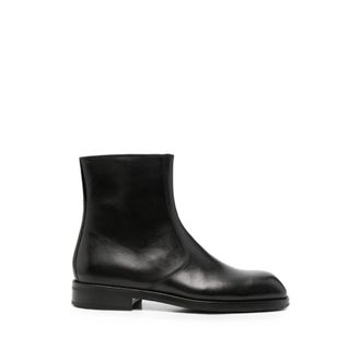 Christophe Lemaire Leather Ankle Boots