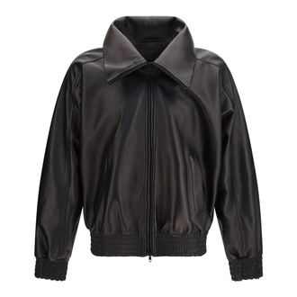 Balenciaga Lederjacke mit hohem Kragen - - Jackets - Herren - Schwarzk - M