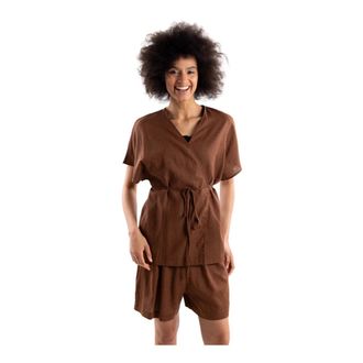 Hinnominate &Auml;rmelloses Hemd - - Blouses & Shirts - Damen - Braun - S