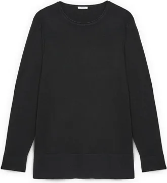 Fiorella Rubino Femme, Sweatshirts et sweats &agrave; capuche, Noir, Taille: 38 FR Pull ras du cou en maille viscose