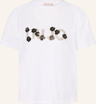 Liu Jo Liu Jo T-Shirt Mit Pailletten Und Schmucksteinen weiss