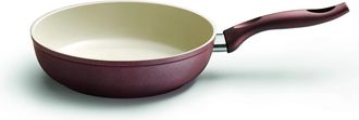 Kelomat 3527-365, Pfanne rund 24cm, CERAMIC INDUKTION BRAUN, Durchmesser 24 cm, Edelstahl, Keramikbeschichtung, braun