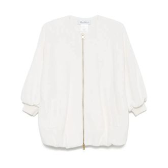 Max Mara Luxuri&ouml;se Wollkaschmirjacke Aw25 - - Jackets - Damen - Wei&szlig; - XS