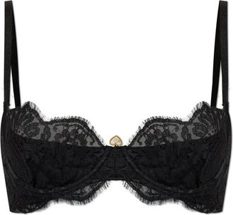 Dsquared2 Femme, Sous-v&ecirc;tements, Noir, Taille: 44 FR Soutien-gorge en soie avec dentelle