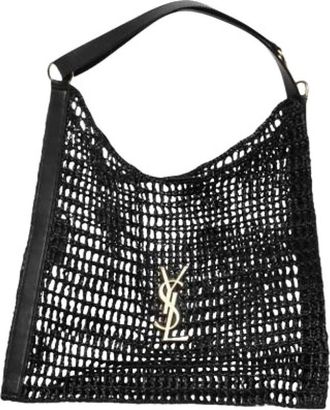 Saint Laurent Pre-owned Raffia Umh&auml;ngetasche - - Pre-owned - Damen - Schwarzk - ONE SIZE