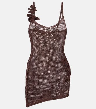 Bananhot Robe Maris en maille ajour&eacute;e lam&eacute;e