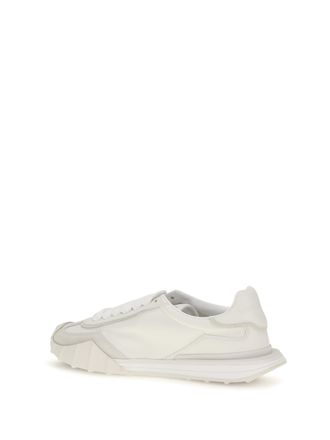Dolce & Gabbana Fabric and Leather Athletic Sneakers - White