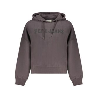 Pepe Jeans London Femme, Sweatshirts et sweats &agrave; capuche, Noir, Taille: 38 FR Sweat &agrave; capuche avec strass