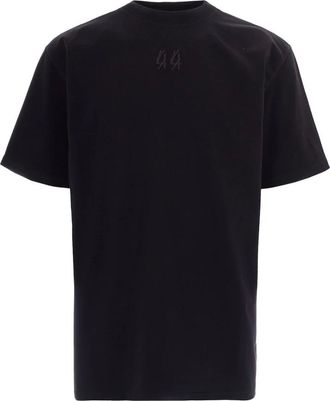 44 Label Group Homme, Tops, Noir, Taille: S Patched Solid Risk T-Shirt