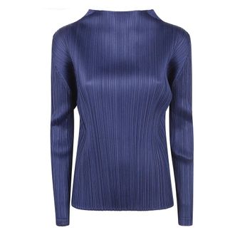 Issey Miyake Damen, Oberteile, Blau, 2XLGr&ouml;&szlig;e