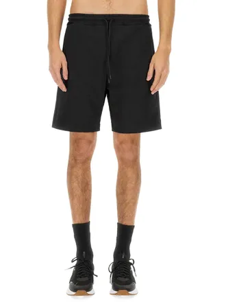 HUGO BOSS Cotton Blend Bermuda Shorts - Black