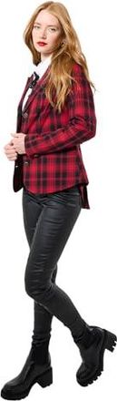 Joe Browns Vibrant Red Check Blazer d&eacute;contract&eacute;, Rouge (Rosso), 38 Femme