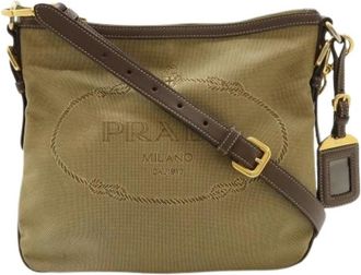 Prada Sac bandouli&egrave;re pochette vintage doccasion - Femme - Pre-owned - Beige - Taille: ONE Size