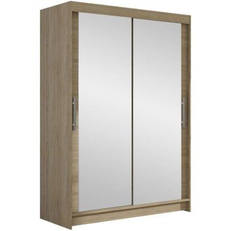 Mirjan24 Mobilier1 - Armoire Closico 129, Sonoma chêne, 200x120x58cm, Portes darmoire: Coulissantes, Nombre détagères: 0