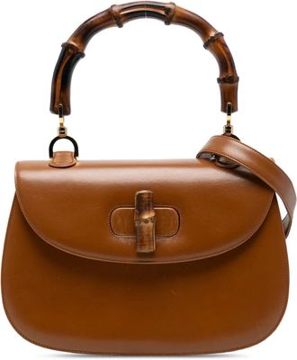 Gucci Hobo Bags - Small Grained Calfskin Bamboo Top Handle Bag - Gr. unisize - in Braun - für Damen
