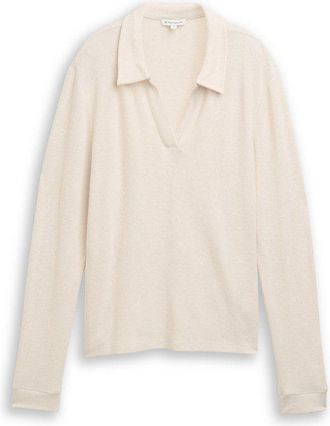 Tom Tailor Langarmshirt T-Shirt Cosy Langarmshirt mit Polokragen