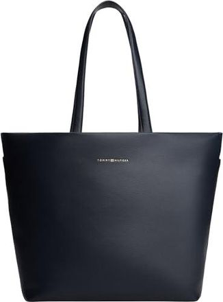Tommy Hilfiger Th Logotape Tote Aw0aw17693, Fourre-Tout Femme, Blue (Space Blue), Taille Unique