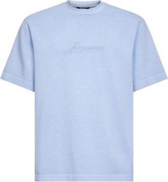 Jacquemus Homme, Tops, Bleu, Taille: L Le T-Shirt Pigmento