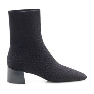 Tory Burch T Monogram Stretch Ankle Boot - - Shoes - Damen - Schwarzk - 40 EU