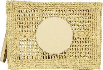 Tory Burch Femme, Sacs, Beige, Taille: ONE Size Ella Hand-Crocheted Pouch
