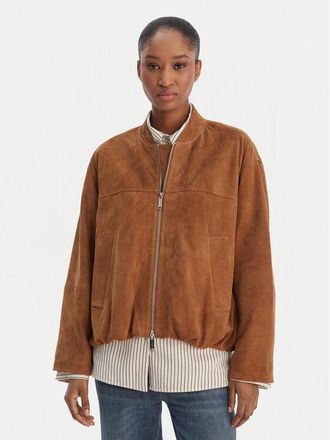 Marella Lederjacke Orata 2613441074 Braun Relaxed Fit