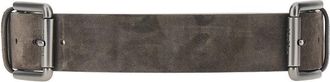Max Mara Double buckle suede leather belt Woman S
