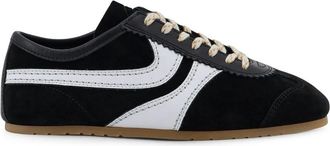 Dries Van Noten Femme, Chaussures, Noir, Taille: 40 EU Baskets en daim avec finitions en cuir