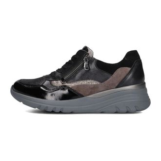 Waldl&auml;ufer Schwarze Leder Damen Sneakers H Carla - - Shoes - Damen - Mehrfarbig - 42 EU