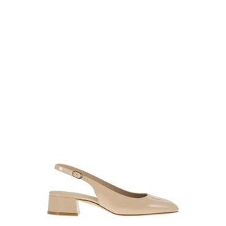 Stuart Weitzman Femme, Chaussures, Beige, Taille: 37 EU Escarpin &agrave; talon bloc et bride arri&egrave;re Maeve