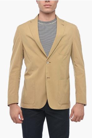 Corneliani ID Ungef&uuml;tterte Jacke aus Baumwolle und Seide Gr&ouml;&szlig;e 50