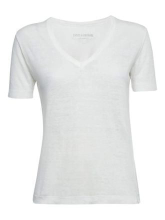 Zadig&Voltaire t-shirt en lin (2024) - Blanc