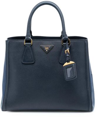 Prada Shopper - Bicolor Saffiano Lux Tote - Gr. unisize - in Blau - f&uuml;r Damen