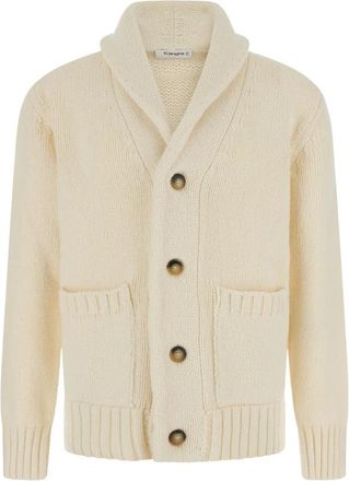KANGRA Schulterstrickjacke Bottonni - - Knitwear - Herren - Wei&szlig; - L
