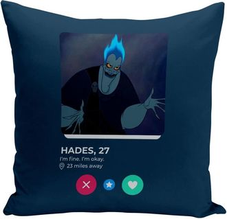 Fabulous Kissen mit Kissenbezug 40x40 cm Hades Hölle Soziales Netzwerk Begegnung Liebe